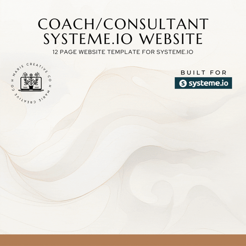 Systeme.io Website Template | Coach/Consultant – H. Marie Creative Co. Shop
