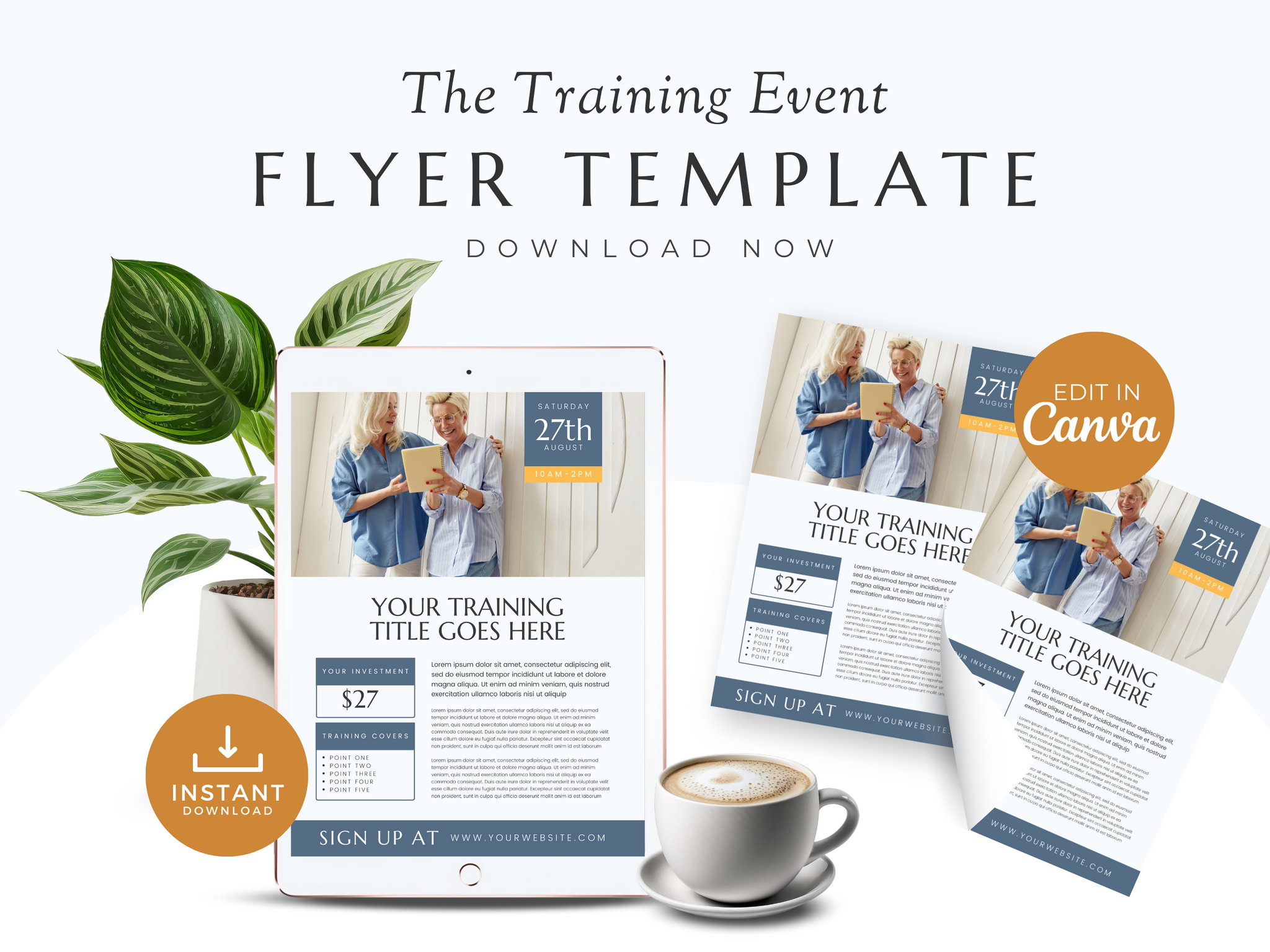 The Training Event Flyer Template – H. Marie Creative Co. Shop