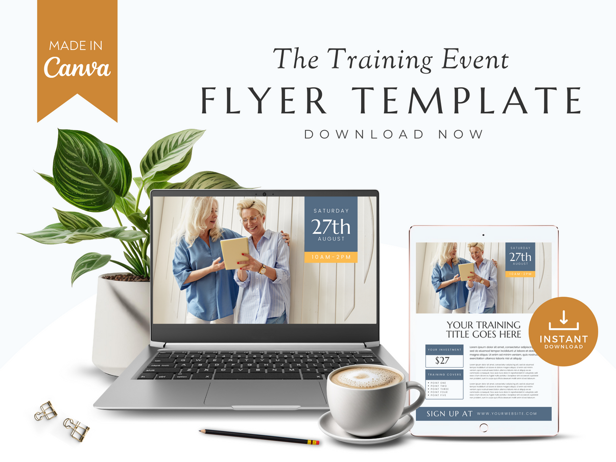 The Training Event Flyer Template – H. Marie Creative Co. Shop