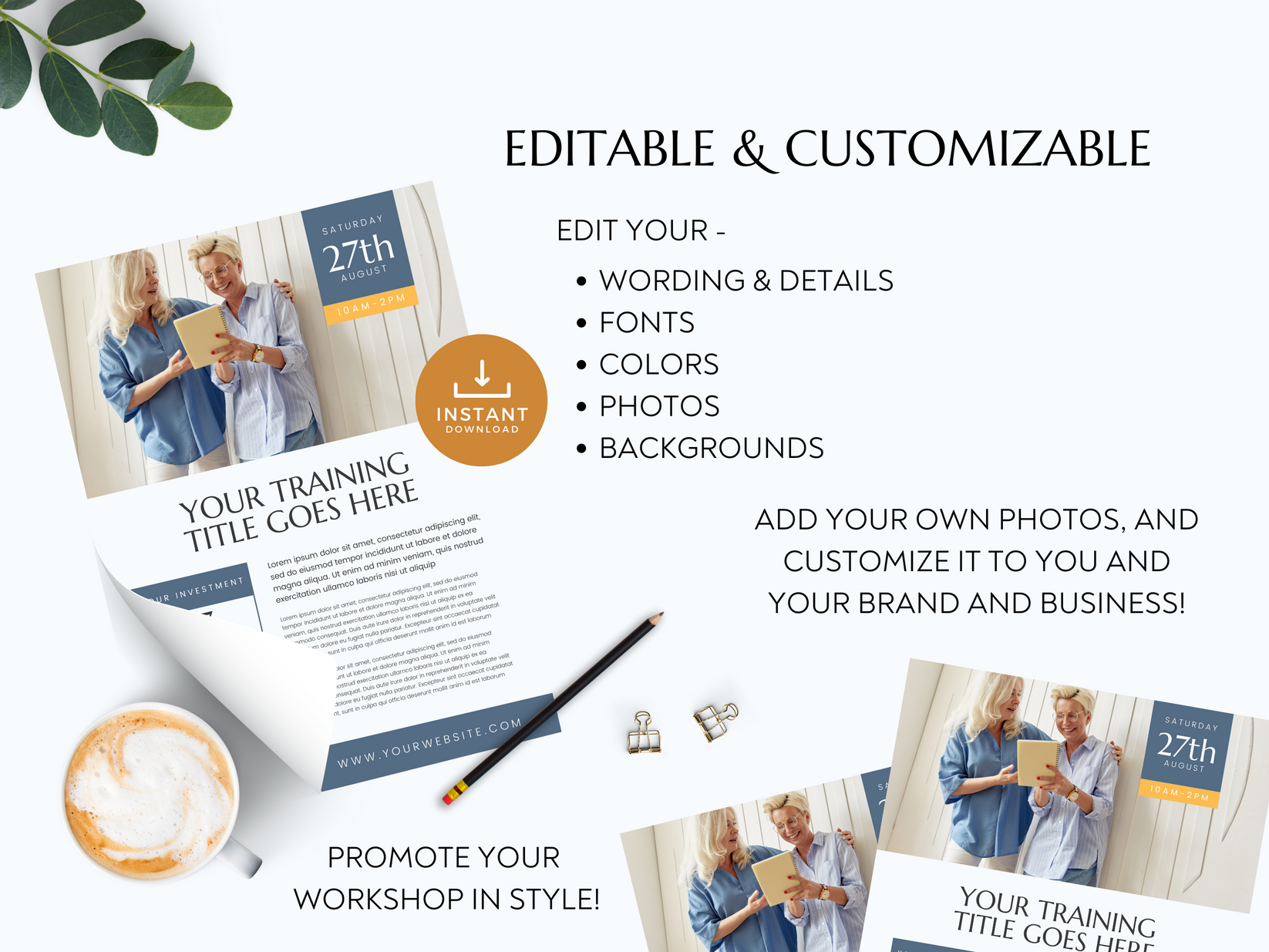 The Training Event Flyer Template – H. Marie Creative Co. Shop