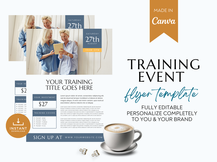 The Training Event Flyer Template – H. Marie Creative Co. Shop