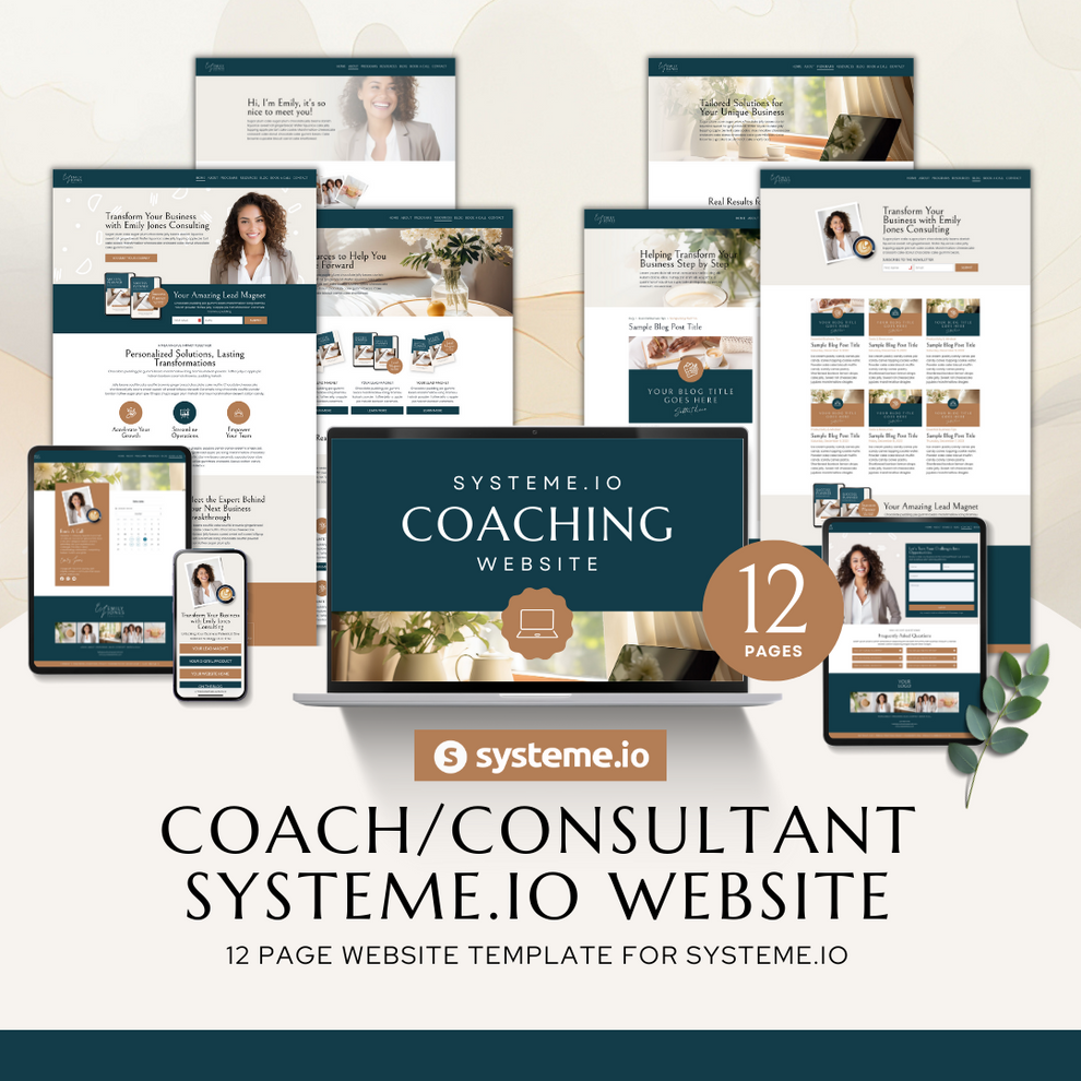 Systeme.io Website Template | Coach/Consultant – H. Marie Creative Co. Shop